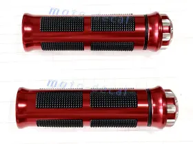 MOTO-DECAL GRIPS005R Cnc Handlebar End Grips Tricolor